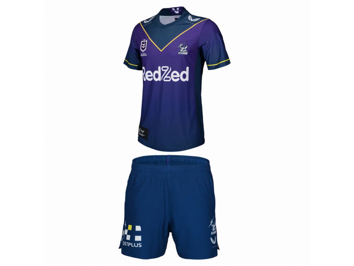 Melbourne Storm Kids Home Rugby Kit 2021